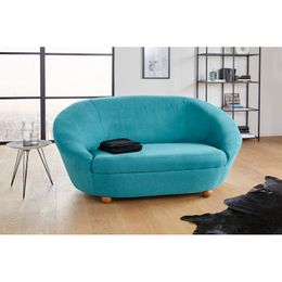 LOOKS by Wolfgang Joop Sofa &raquo;LooksIV&laquo; Rundsofa, in vielen frischen Farben w&auml;hlbar blau B/H/T: 178cm x 82cm x 114cm, Luxus-Microfaser, Rundsofa