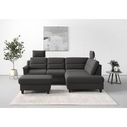 Sit & More sit&more Ecksofa &raquo;Far&ouml; L-Form&laquo; inklusive Federkern, wahlweise mit Schlaffunktion und Bettkasten grau B/H/T: 251cm x 90cm x 187cm, Luxus-Microfaser 