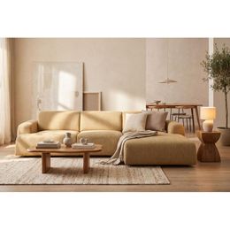 OTTO home Ecksofa &raquo;Linkka, Breite 301 cm&laquo; L-Form, in einem weichen Chenille-Stoff, mit Wellenunterfederung gelb 90% PES, 10% Nylon B/H/T: 301cm x 75cm