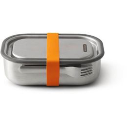 black+blum Lunchbox mit Silikon-Ventil, Gabel und Gurt, 1000 ml orange Edelstahl B/H/L: 15cm x 6,5cm x 20cm