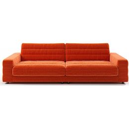 3C Candy Big-Sofa &raquo;Stripes Megasofa, tolle Verarbeitungsdetails, bequem, Breite 296cm&laquo; Lose R&uuml;ckenkissen, mit feiner Quersteppung orange 100% 
