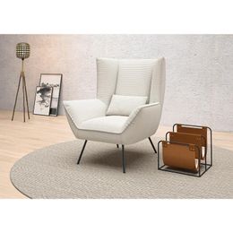 Home Affaire Sessel &raquo;Kilrea Relaxsessel, Ohrensessel&laquo; Extra hohe R&uuml;ckenlehne wei&szlig; 88% Polyester, 12% Polyacryl Cord, B/H/T: 90cm x 112cm x 94cm