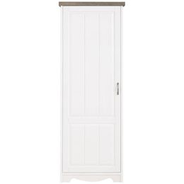 OTTO home Garderobenschrank &raquo;Trinidad&laquo; aus massiver Kiefer, FSC zertifiziert, Breite 69 cm grau Massivholz wei&szlig;, B/H/T: 69cm x 190cm x 37cm, T&uuml;ren: 1 