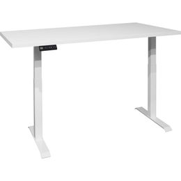 M&auml;usbacher Schreibtisch &raquo;Big System Office&laquo; Breite 120 cm, elektrisch h&ouml;henverstellbar wei&szlig; B/H/T: 120cm