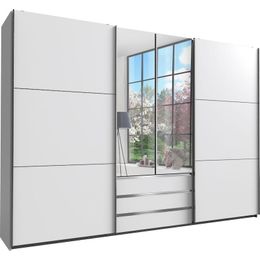 wimex Schwebet&uuml;renschrank &raquo;Magic by fresh to go&laquo; wei&szlig; B/H/T: 300cm x 216cm x 65cm, Schubladen: 3 Stk. T&uuml;ren: 2 Stk. Griffleisten chromfarben