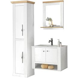 OTTO home Badm&ouml;bel-Set &raquo;WESTMINSTER, Bad im Landhausstil, 3-teiliges Badezimmer&laquo; 3 Stk. tlg. wei&szlig; B/H/T: 150cmcm x 203cmcm x 46cmcm