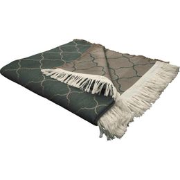 Adam Wohndecke &raquo;Indian Cortezada&laquo; mit tollem Muster, Kuscheldecke braun Baumwolle B/L: 145cm x 190cm