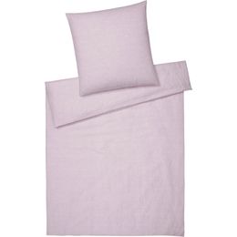 Elegante Bettw&auml;sche &raquo;Breeze&laquo; 2 Stk. angenehmes Hautgef&uuml;hl lila Halbleinen, Obermaterial: 50% Baumwolle, 50% Leinen B/L: 155cm x 220cm, 1 Stk., 1 Stk., 