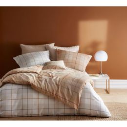 Fleuresse Bettw&auml;sche &raquo;Lech 4112&laquo; 3 Stk. Edelflanell, Baumwolle, in Gr. 135x200, 155x220, 200x200cm beige Flanell, Obermaterial: 100% Baumwolle B/L: 