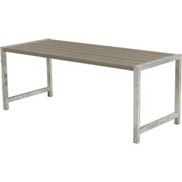Plus Gartentisch &raquo;Plankentisch&laquo; 1 Stk. tlg. 186x77x72 cm grau B/H/T: 77cm x 73cm x 186cm