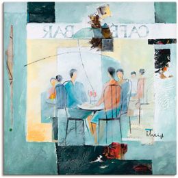 Artland Leinwandbild &raquo;Geschmack von Zitronen&laquo; Gruppen & Familien 1 Stk. tlg. auf Holzrahmen gespannt blau Leinwand B/H/T: 100cm x 100cm, Leinwandbild Gruppen 