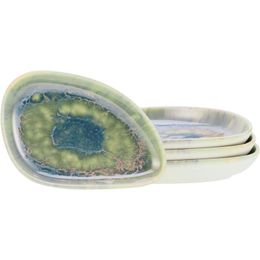 Creatable Schale &raquo;Yuki&laquo; 4 Stk. aus Steinzeug Beilagenschale, reaktiver Digitaldruck gr&uuml;n Steinzeug &Oslash; 14,7cm