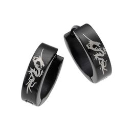 Firetti Damen Paar Creolen &raquo;Schmuck Geschenk Drache&laquo; silber 13mm, Edelstahl