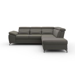 Sit & More sit&more Ecksofa &raquo;Cabrio L-Form, B: 274 cm, mit Sitztiefen-, Arm- & Kopfteilverstellung&laquo; 3 Nierenkissen, Federkern, optional Schlaffunktion und 