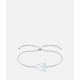 Liebeskind Berlin Damen Edelstahlarmband &raquo;Schmuck Geschenk Armkette Glass Heart&laquo; mit Glasstein silber 24cm, Edelstahl