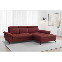 Sit & More sit&more Ecksofa &raquo;Vanity L-Form, B: 264 cm, Leder&laquo; Inkl.Sitz-,Kopf-und Armteilverstellung braun B/H/T: 264cm x 84cm x 181cm, NaturLEDER Stoff, 