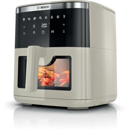 Bosch Hei&szlig;luftfritteuse &raquo;XXL Air Fryer Serie 6, MAF671C0, 7,1 l, Fenster, 7 Programme&laquo; 1800 W Innenlicht, Sch&uuml;ttelalarm, Korb sp&uuml;lm.geeignet beige 