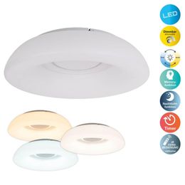 N&auml;ve n&auml;ve LED Deckenleuchte &raquo;Karim&laquo; LED-Modul 1 Stk. warmwei&szlig; - kaltwei&szlig; Dimmbar per Funk-Fernbedienung, CCT, Memory, Nachlicht, Timer, D: 48cm wei&szlig; 1, &Oslash; 