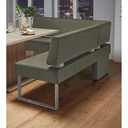 OTTO home Eckbank &raquo;Rab&laquo; in 2 Breiten (180 oder 200 cm), Bezug in verschiedenen Qualit&auml;ten gr&uuml;n Polyester B/H/T: 200cm x 88cm x 160cm, Microfaser, 