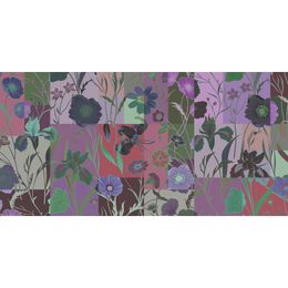 Livingwalls living walls Fototapete &raquo;Walls by Patel Floral Patch 1&laquo; glatt Vlies, Wand, Schr&auml;ge gr&uuml;n Vlies B/L: 5m x 2,5m