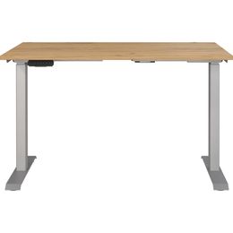 Germania Schreibtisch &raquo;Jet&laquo; moderne Farbvariationen, Breite 120/140/160/180 cm, Made in Germany beige B/H/T: 120cm x 72cm x 80cm, Gestellfarbe silber