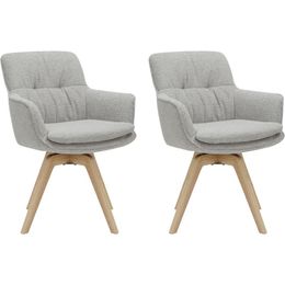OTTO home Esszimmerstuhl &raquo;Sigune&laquo; () 1 Stk.pflegeleichter Webstoff Bezug, massives Echtholzgestell grau Webstoff 100% Polyester B/H/T: 61cm x 89cm x 