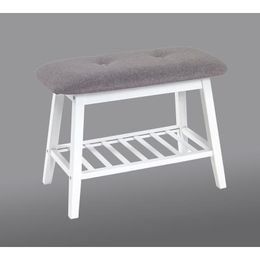 HAKU Schuhbank &raquo;Flurbank, Garderobenbank, Sitzbank&laquo; rechteckig - aus Textil Grau - B/T/H 60/30/44 cm grau Bezug 100% Polyester B/H/T: 60cm x 44cm x 