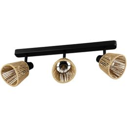 Eglo Deckenleuchte &raquo;KEELBY Spotlampe - Stahl - E14 - 3X40W - IP20&laquo; E14 1 Stk. Deckenlampe, Deckenstrahler, Strahler, L52 x B4,5 x H14 cm beige 3, H: 