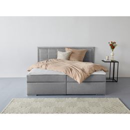 Collection AB Boxbett &raquo;"Athena" wahlweise mit Bettkasten&laquo; inkl. Topper bei Ausf&uuml;hrung mit Matratze, in H&auml;rtegraden H2, H3, H4 grau Holzwerkstoff 