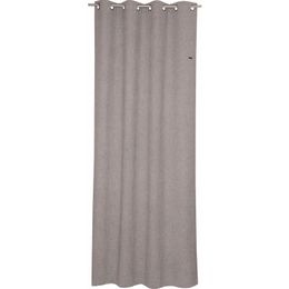 Esprit Vorhang &raquo;Harp&laquo; &Ouml;sen 1 Stk. tlg. HxB: 250x140, Blickdicht, mit Lederlabel, (BxH) 140 x 250 cm grau Microfaser, Polyester 250cm, &Ouml;sen, 140cm