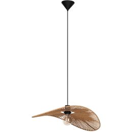 Eglo H&auml;ngeleuchte &raquo;Siruela H&auml;ngelampe, Esszimmerlampe, Papier und Metall, E27, Lampe&laquo; E27 1 Stk. H&auml;ngeleuchte - L56 x B40 x H110 cm - schwarz - 1X42W 