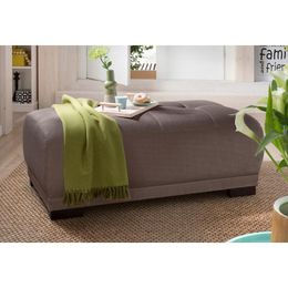 Home Affaire Hocker &raquo;Langeland&laquo; passend zur Serie "Langeland" braun Webstoff (100% Polyester);Filzoptik (100% Polyester);Struktur (100% Polyester) B/H