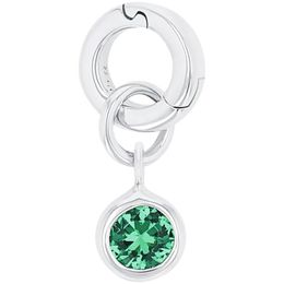 Amor Damen Charm-Einh&auml;nger &raquo;Geburtsstein&laquo; mit Zirkonia (synth.) oder Stein (synth.) gr&uuml;n Mai
