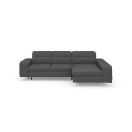 Sit & More sit&more Ecksofa &raquo;Baviene L-Form&laquo; inklusive Sitztiefenverstellung & Federkern, optional Schlaffunktion grau B/H/T: 286cm x 92cm x 176cm, Luxus-