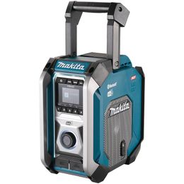 Baustellenradio &raquo;MR007GZ&laquo; ( ) 12-40 V, ohne Akku und Ladeger&auml;t blau L&auml;uft mit allen Makita-Li-Ion-Schiebeakkus oder dem mitgelieferten Netzteil