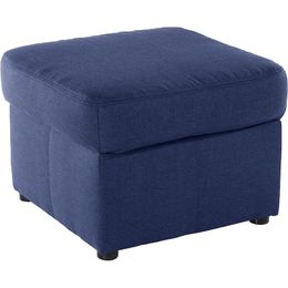 DOMO collection Polsterhocker &raquo;Bahia&laquo; passend zur "Bahia"-Serie blau Struktur (100% Polyester);Luxus-Microfaser (100% Polyester), mit Muster B/H/T: 