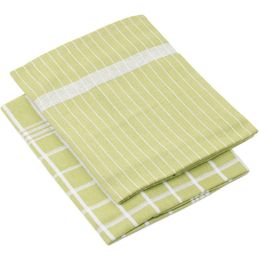 G&ouml;zze Geschirrtuch &raquo;Geschirrt&uuml;cher, Des. 60056&laquo; aus 100% recycelten Materialien gr&uuml;n Baumwolle, Polyester 4 Stk., Baumwolle Polyester
