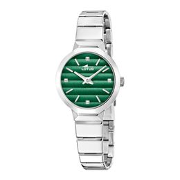 Lotus Damen Quarzuhr &raquo;Old Money&laquo; Armbanduhr, Damenuhr, Edelstahlarmband, analog gr&uuml;n Einheitsgr&ouml;&szlig;e