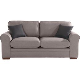 Home Affaire 2-Sitzer &raquo;Broughton&laquo; weicher Sitzkomfort, incl. 2 Zierkissen, Keder beige 100% Polyester B/H/T: 203cm x 92cm x 94cm, Struktur fein