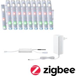Paulmann LED-Streifen &raquo;MaxLED 250 Basisset Smart Home Zigbee IP44 15W 600 600lm&laquo; 1 Stk.-flammig 3m, RGBW, beschichtet silber Dioden 90 Stk. Flammen 1 Stk., 
