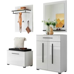 Home Affaire Garderoben-Set &raquo;Cantara, moderne Garderobe, Komplettset mit viel Stauraum&laquo; Komplett-Set, 4 Stk. tlg. B/H/T: 170cmcm x 200cmcm x 39cmcm