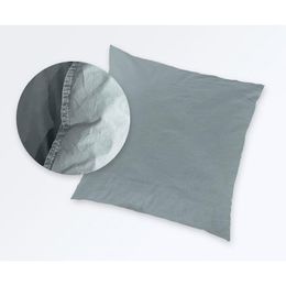 Primera Kissenbez&uuml;ge &raquo;Kissenbez&uuml;ge &raquo;Stone Washed&laquo;, (2 St&uuml;ck)&laquo; mit Stone-Washed Optik grau Renforc&eacute;, Obermaterial: 100% Baumwolle B/L: 80cm x 80cm, 2 Stk., 