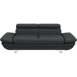 COTTA 2-Sitzer &raquo;Enterprise&laquo; Big-Sofa, mit Armteilverstellung & Kopfteilverstellung grau Softlux -Kunstleder;Luxus-Kunstleder B/H/T: 218cm x 91cm x 