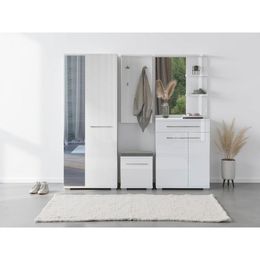 OTTO home Garderoben-Set &raquo;Piano&laquo; Set, 5 Stk. tlg. wei&szlig; Holzwerkstoff B/H/T: 198cmcm x 193cmcm x 35cmcm