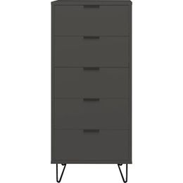 M&auml;usbacher Kommode &raquo;Bonnie&laquo; Kommode mit Drahtgestell grau Holzwerkstoff B/H/T: 51cm x 121cm x 45cm, 5 Stk.