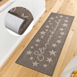 Hanse Home K&uuml;chenl&auml;ufer &raquo;Sternek&uuml;che&laquo; rechteckig 5 mm H&ouml;he L&auml;ufer, Rutschfest, K&uuml;chenteppich, K&uuml;che, Teppich, Pflegeleicht, Flur braun Polypropylen (