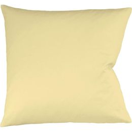Fleuresse Kissenbez&uuml;ge &raquo;Colours&laquo; edler, b&uuml;gelfreier Interlock-Jersey aus 100% Baumwolle gelb Interlock-Jersey, Obermaterial: 100% Baumwolle B/L: 40cm 