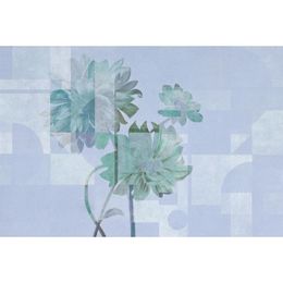 Livingwalls living walls Fototapete &raquo;Walls by Patel Queen`s Garden&laquo; glatt Vlies, Wand blau Vlies B/L: 4m x 2,7m