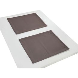 Adam Platzset &raquo;Uni Collection&laquo; braun Obermaterial: 100% Baumwolle B/L: 30cm x 40cm, 2 Stk., Bio-Baumwolle