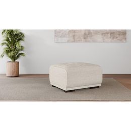 OTTO home Polsterhocker &raquo;BORNHOLM, kleiner Hocker passend zur Serie, Ma&szlig;e B/T/H: 61/72/46 cm&laquo; mit Wellenfederung, in hochwertiger Verarbeitung beige 